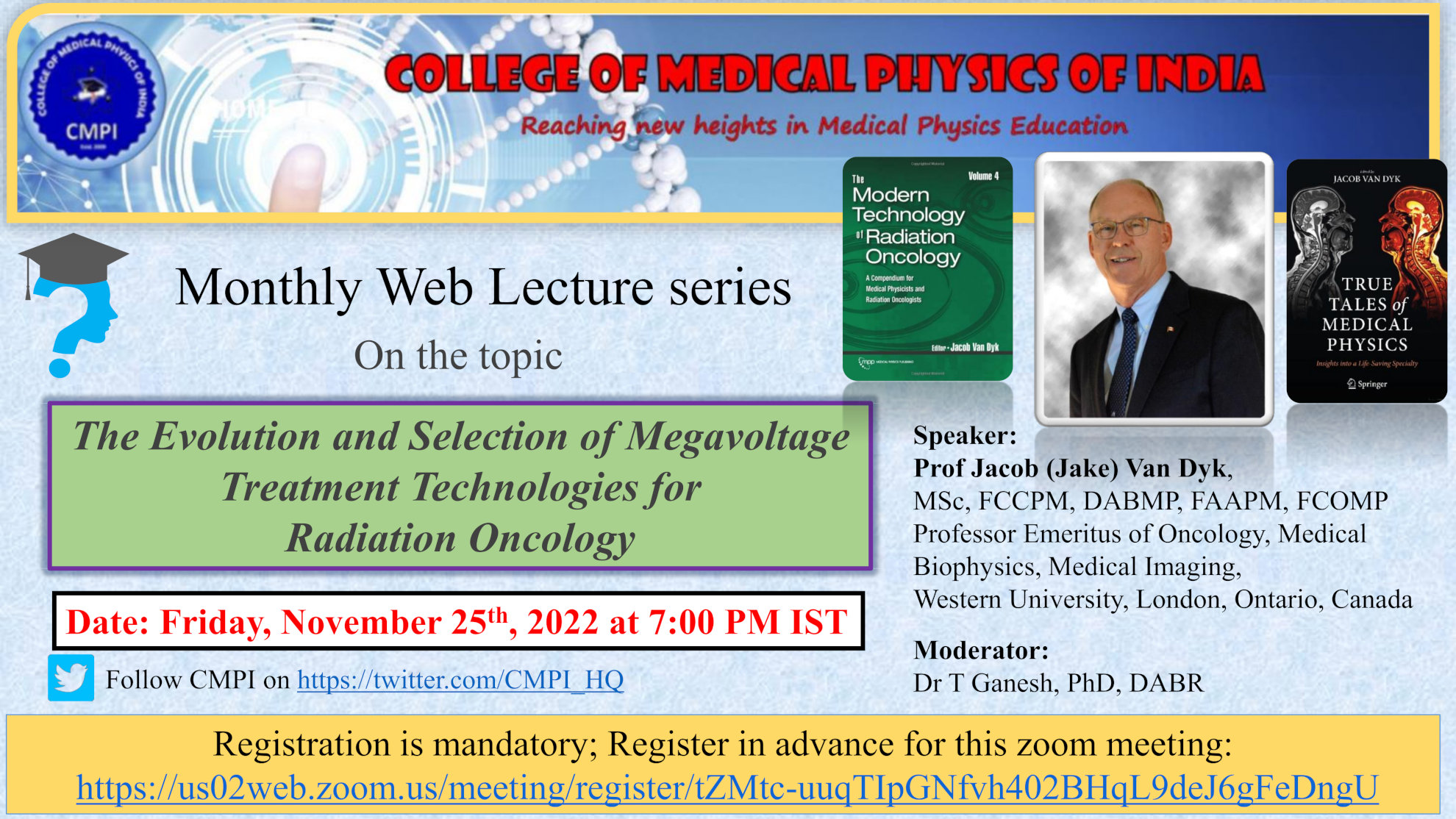 Join for CMPI Web Lecture, scheduled for Nov 25th, 2022, Prof Jacob ...