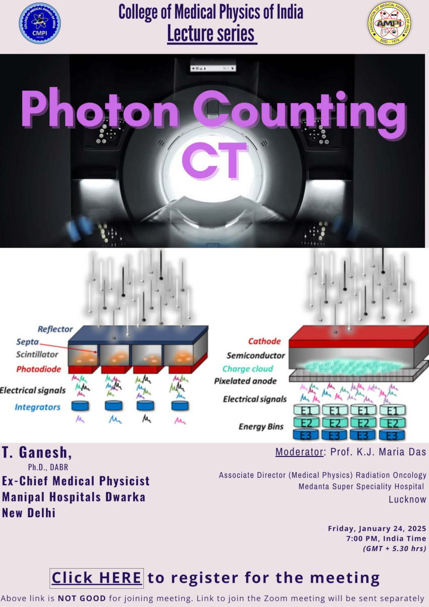 CMPI Lecture Series: Photon Counting, Jan 24, 2025, 7:00 PM IST ...